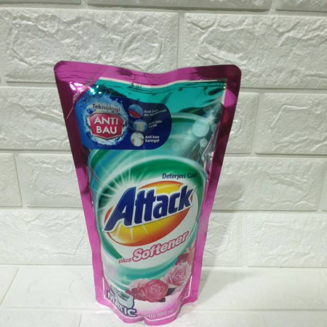 Jual Attack Deterjen Cair plus softener Matic 800 ml | Shopee Indonesia