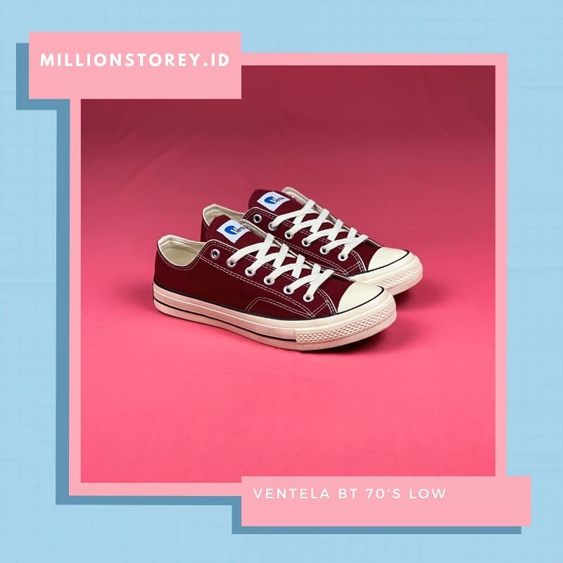 Jual SEPATU VENTELA BACK TO 70S MAROON ORIGINAL VENTELLA | Shopee Indonesia