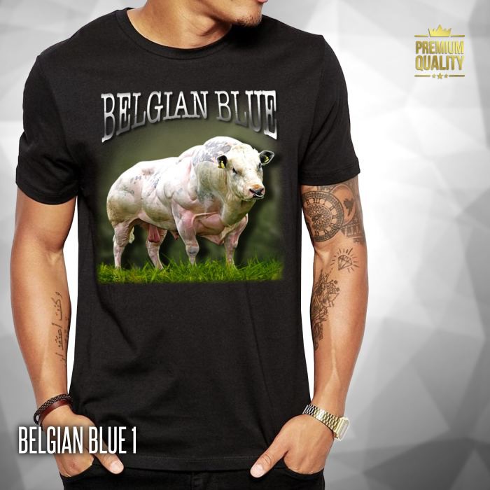 Jual KAOS SAPI Baju Kaos Gambar SAPI BELGIAN BLUE Kaos Sapi Raksasa ...