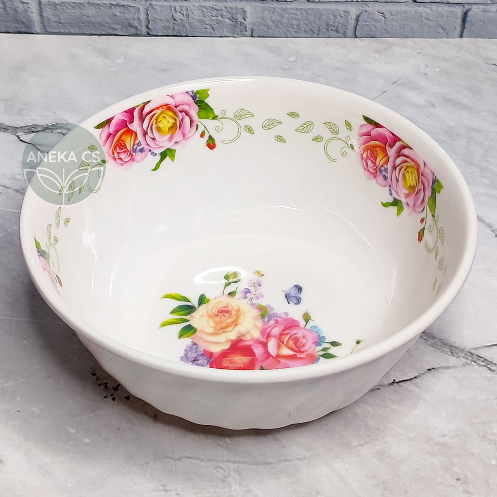 Jual Mangkok Besar 9 inch - Mangkok Motif Bunga - Mangkok Sop - Mangkok ...