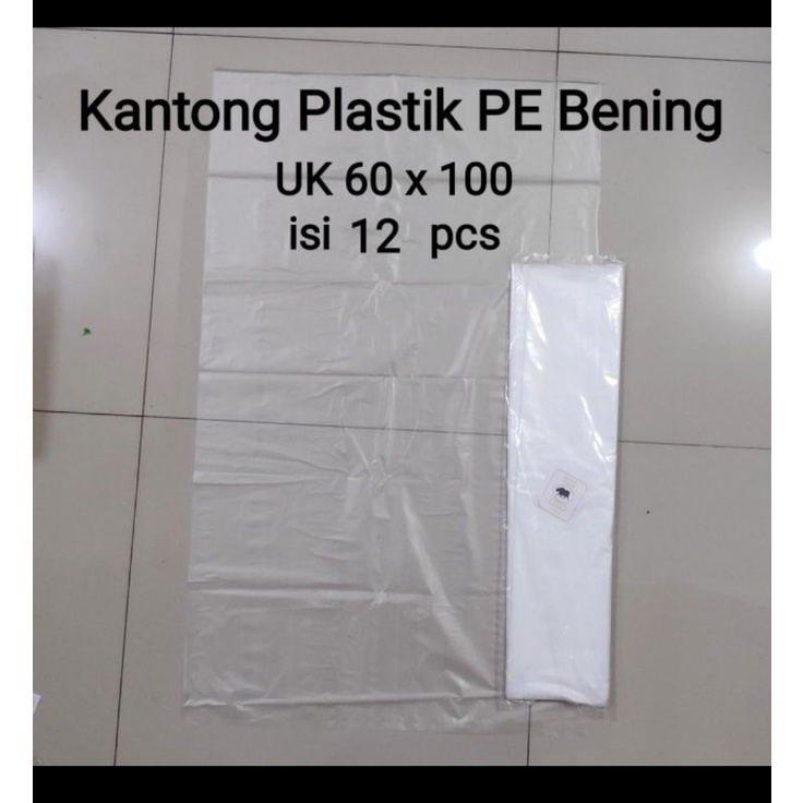 Jual Kantong Plastik PE Bening uk 60x100, Plastik Bening, Plastik Sayur | Shopee Indonesia