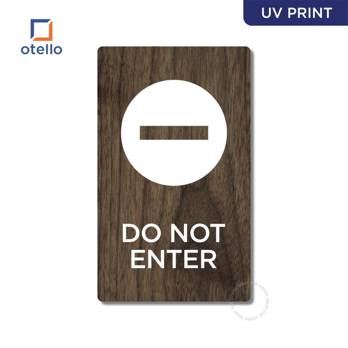 Jual Do Not Enter Sign Board Kayu Print Signage Label Larangan Petunjuk ...