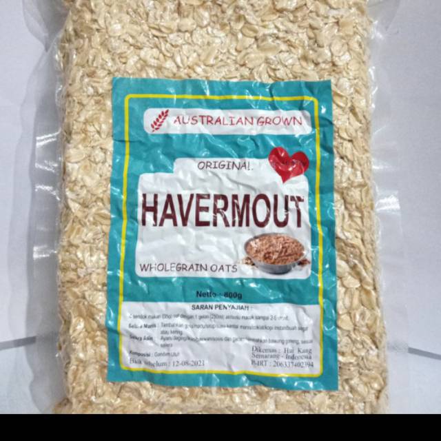 Jual ORIGINAL HAVERMOUT WHOLEGRAIN OATS AUSTRALIAN GROWN | Shopee Indonesia