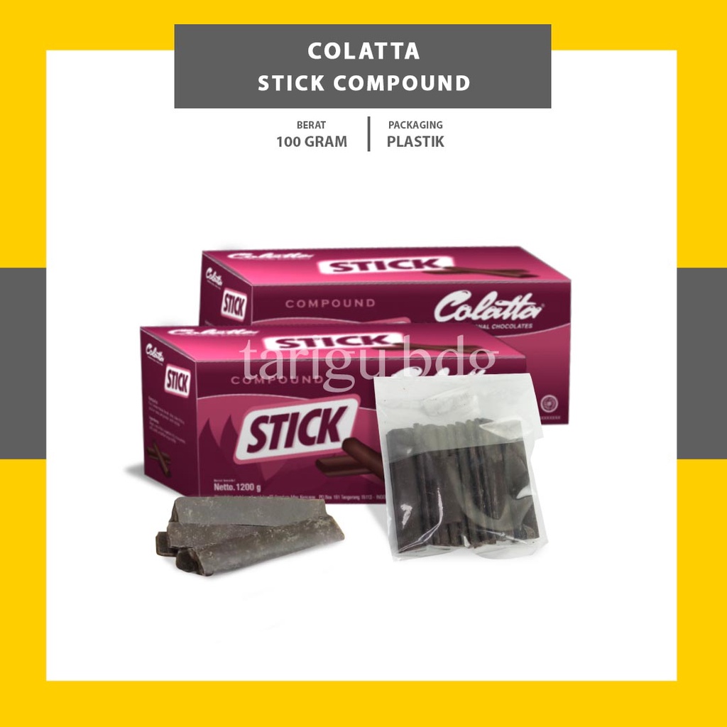 Jual DARK CHOCOLATE STICK COMPOUND COLATTA 100GR- DARK COKLAT STIK ...