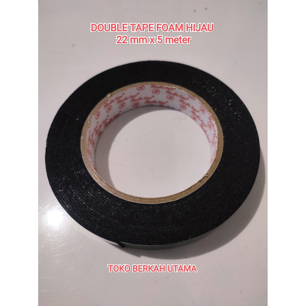 Jual Double tape busa foam hijau bodhi tape 22 mm x 6 meter | Shopee ...