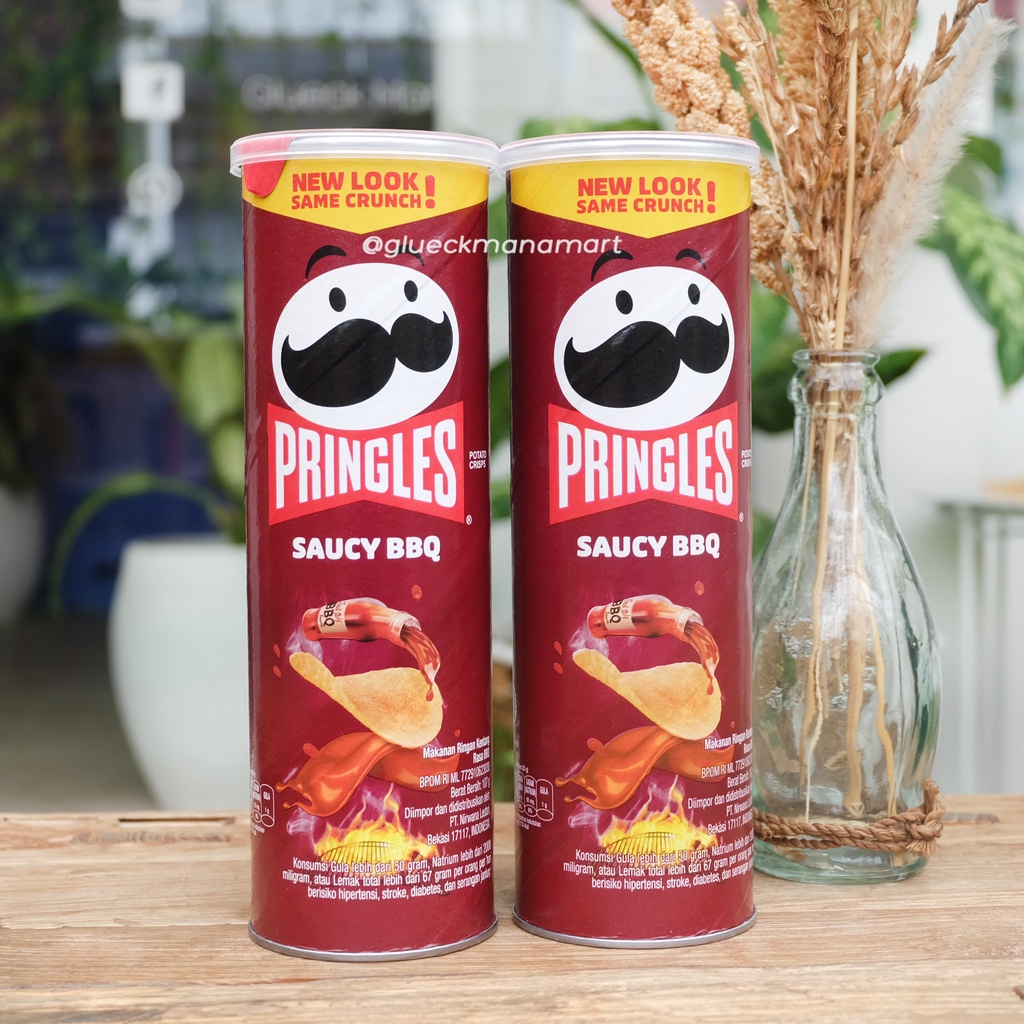 Jual Pringles Saucy Barbeque 102gr - Potato Chips - Chips Kentang ...