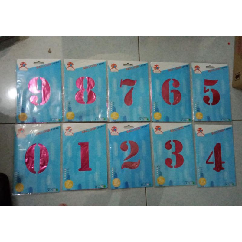 Jual Balon Foil Angka PINK 40cm KEMASAN | Shopee Indonesia