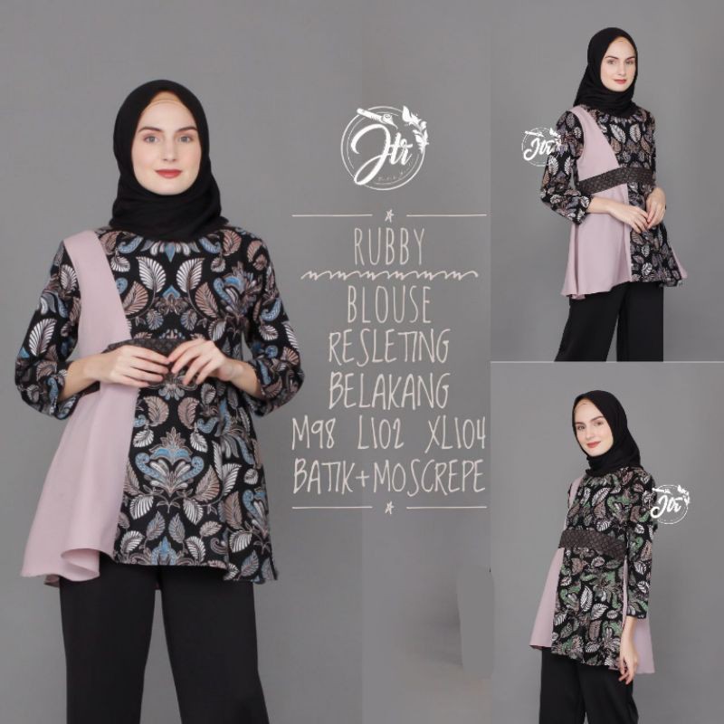 Jual Batik Wanita Kekinian BLOUSE BATIK Kombinasi/kantor | Shopee Indonesia