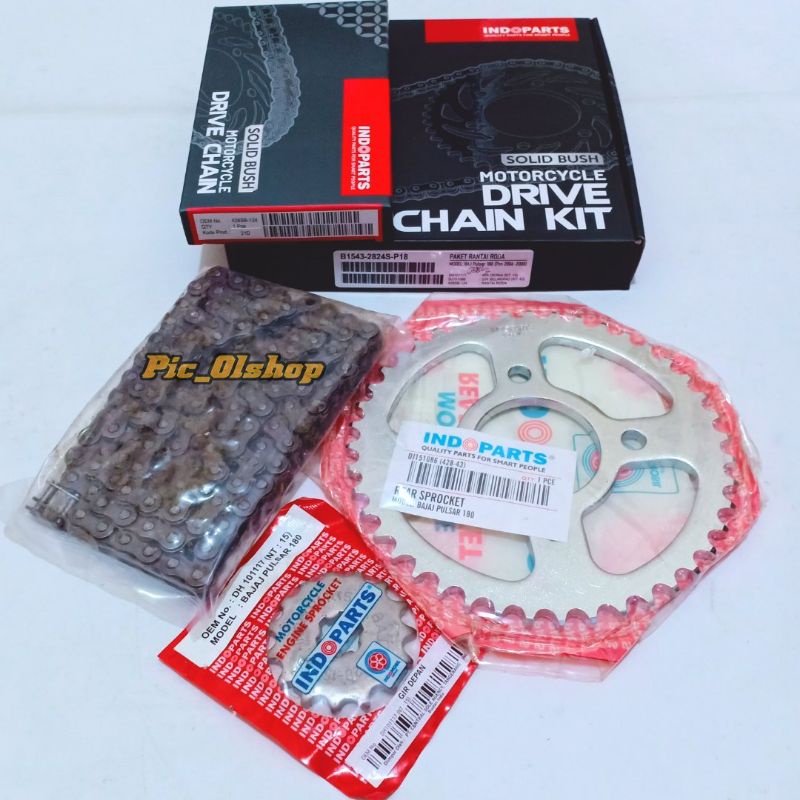 Jual Gear Set Bajaj PULSAR 180 & PULSAR 200 Rantai Solid Bush Original ...