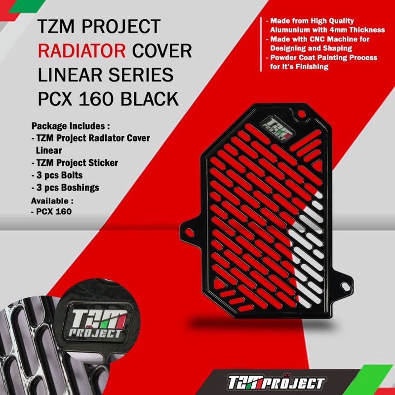 Jual Cover Radiator TZM PROJECT PCX 160 New Vario 160 CNC COVRAD TZM ...