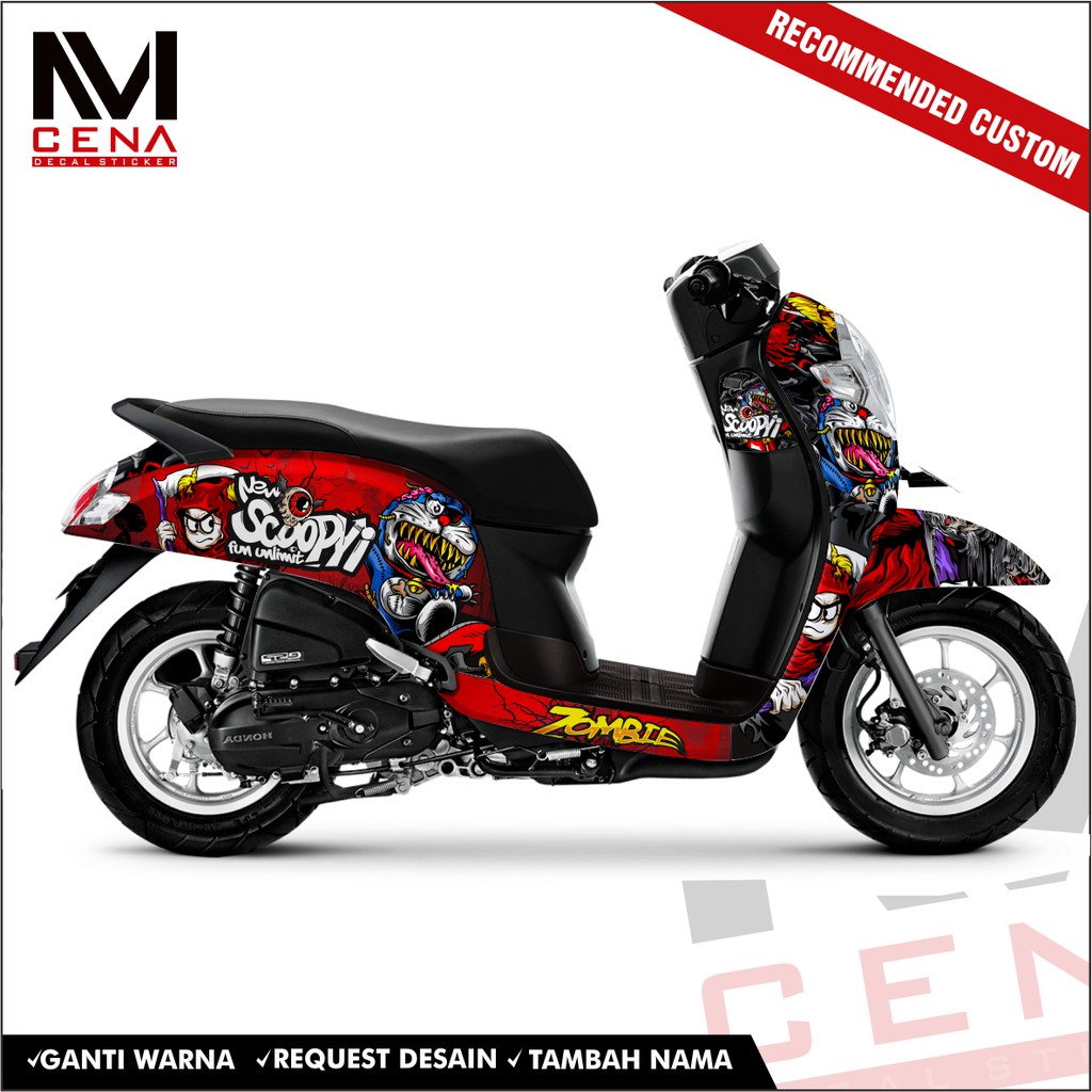 Jual Sticker Decal Full body Scoopy New Sticker Scoopy Striping Scoopy ...