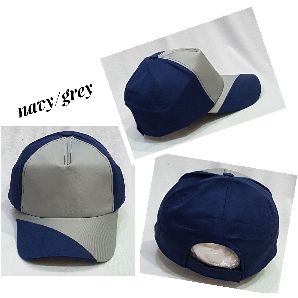 Jual Topi polos Navy Grey | Shopee Indonesia