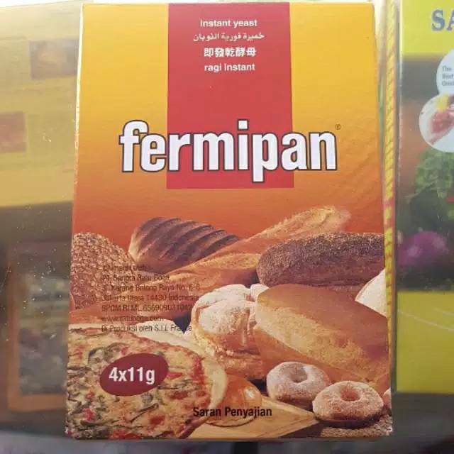Jual Fermipan instant yeast 1 Dus isi 60x4x11gr / fermipan ragi instant ...