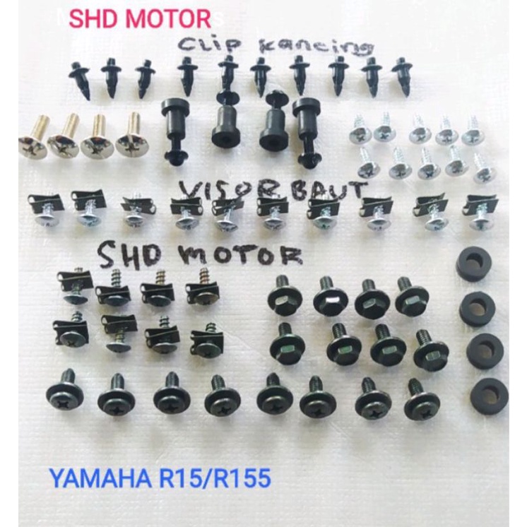 Jual baut body full yamaha R15/baut full set body yamaha R15 | Shopee ...