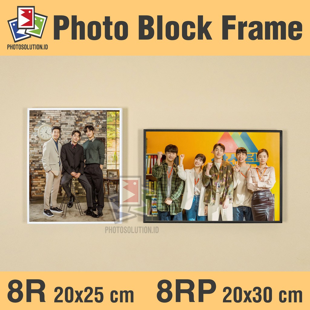 Jual Paket Cetak 8R 8RP Laminasi Frame Foto Blok - 20x25 20x30 | Shopee ...