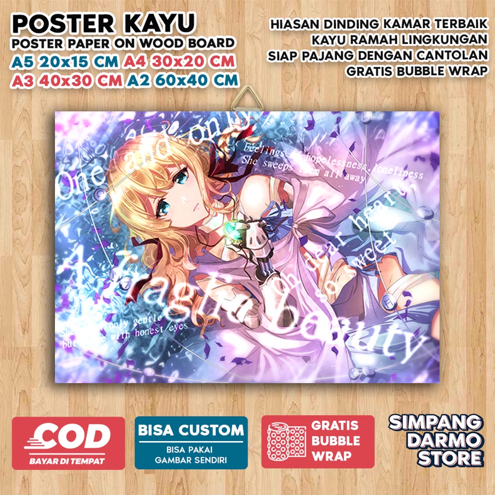 Jual Poster Kayu Violet Evergarden Anime Wibu Terbaru Fiolet Ever ...