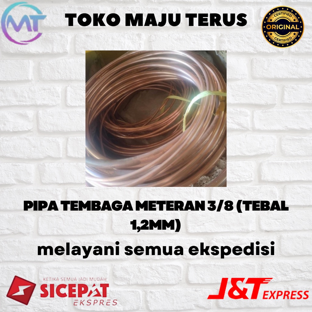 Jual pipa tembaga meteran 3/8 ( tebal 1,2MM ) | Shopee Indonesia