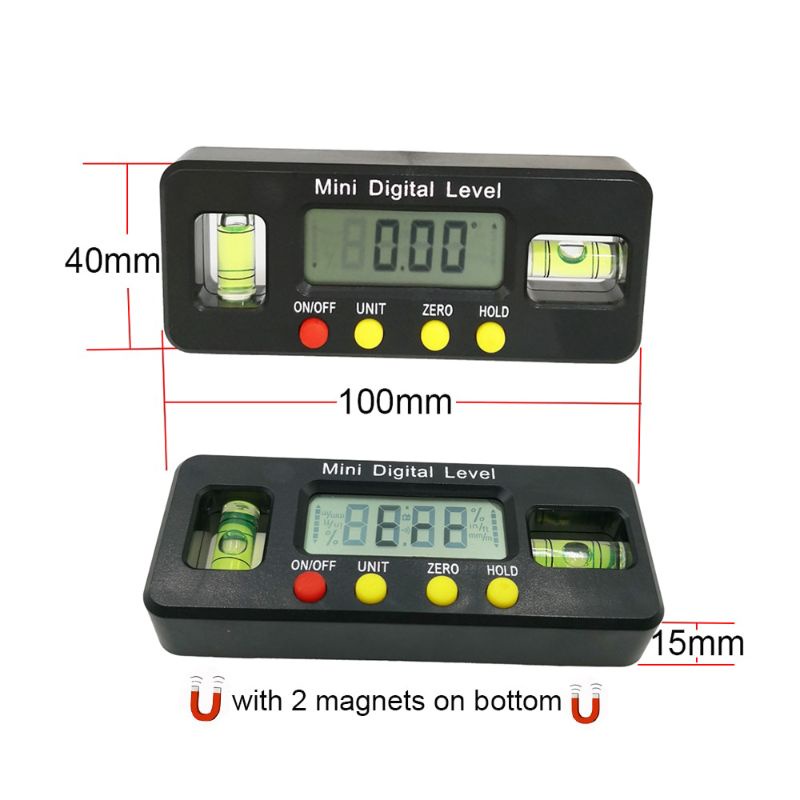 Jual inclinometer digital alat ukur sudut slope derajat kemiringan ...