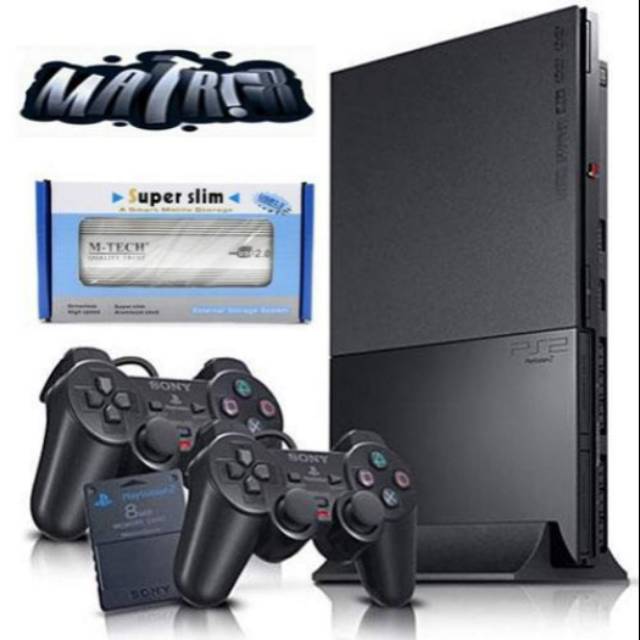 Jual PS2 PLAYSTATION 2 HDD MATRIX + HDD 160GB/120GB/80GB/60GB/40GB + 2 ...
