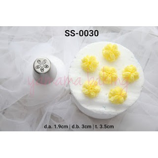 Jual SS-0030 Spuit pipping tip rusia kecil bunga flower buttercream ...