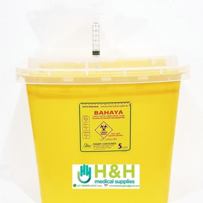 Jual Stera Shap Container 5 L/ Tempah Sampah Jarum Stera 5L / Biohazard ...