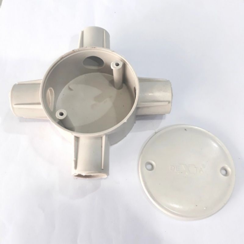 Jual DEXTA Kresdos Kres Dos 20 mm T Dus Cabang 4 Pipa Listrik 20mm ...