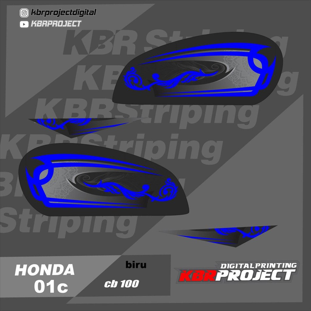 Jual (cod) CB 100 Sticker Motor stiker striping list motor HONDA CB 100 ...