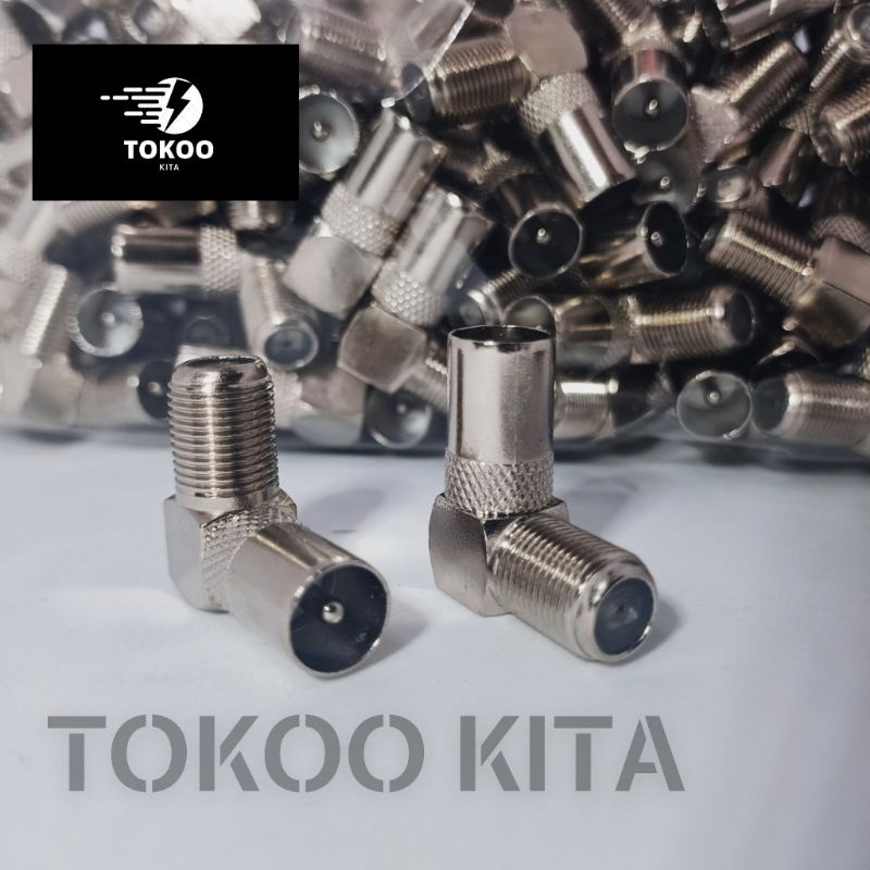 Jual Jack TV L Besi /Konektor L /Jack Antena TV Besi Model L | Shopee Indonesia