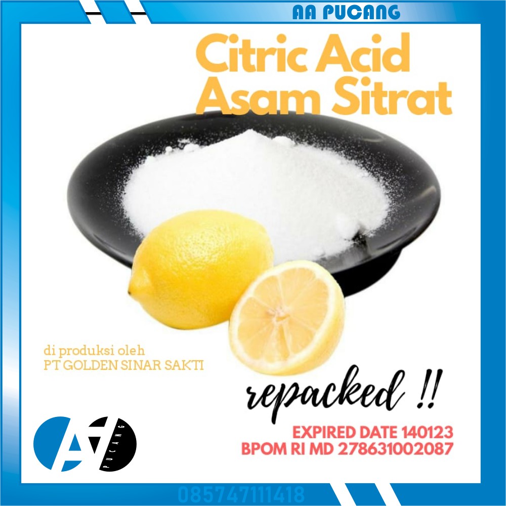 Jual CITRIC ACID - ASAM SITRAT - SITRUN gajah isi 500GR | Shopee Indonesia