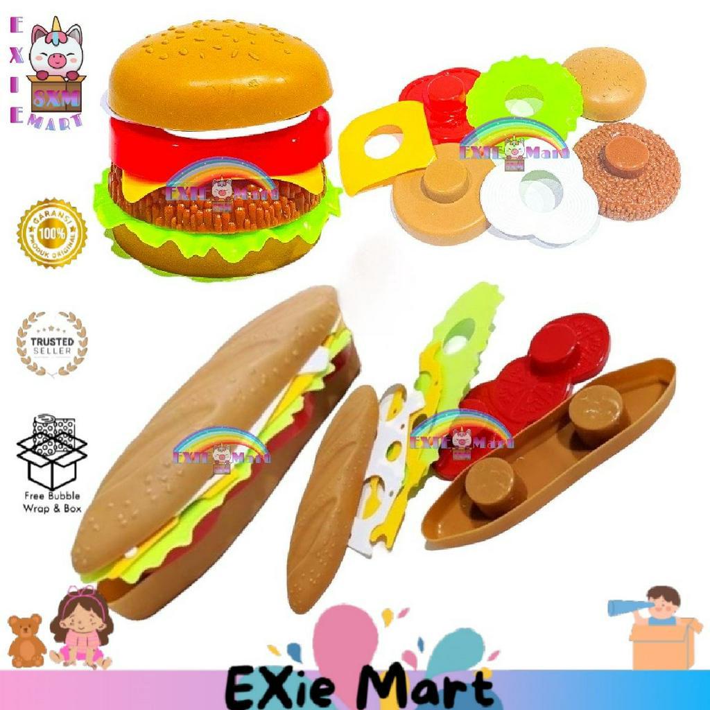 Jual MAINAN ANAK DIY HAMBURGER SANDWICH HOTDOG - MINIATUR HOTDOG ...