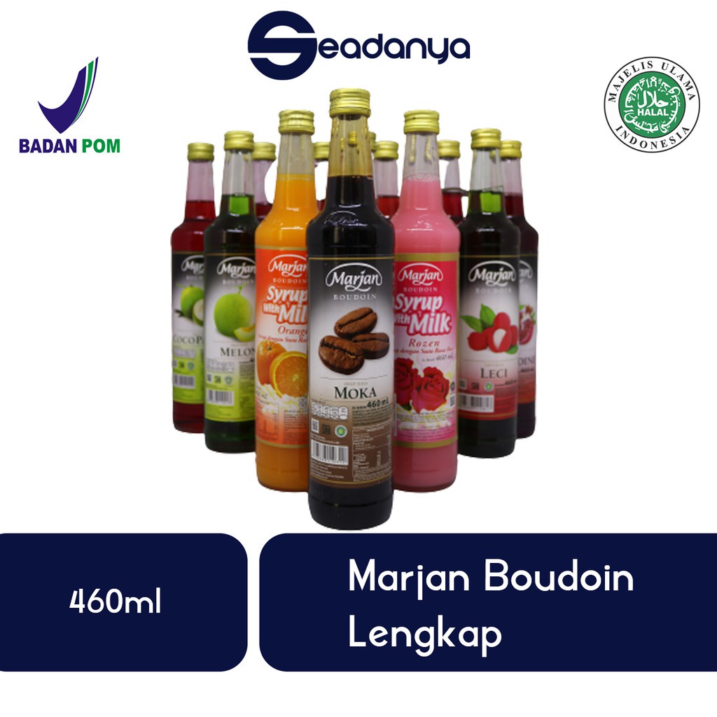 Jual Marjan Boudoin Sirup Semua Rasa TERLENGKAP 460ml HALAL MUI BPOM ...