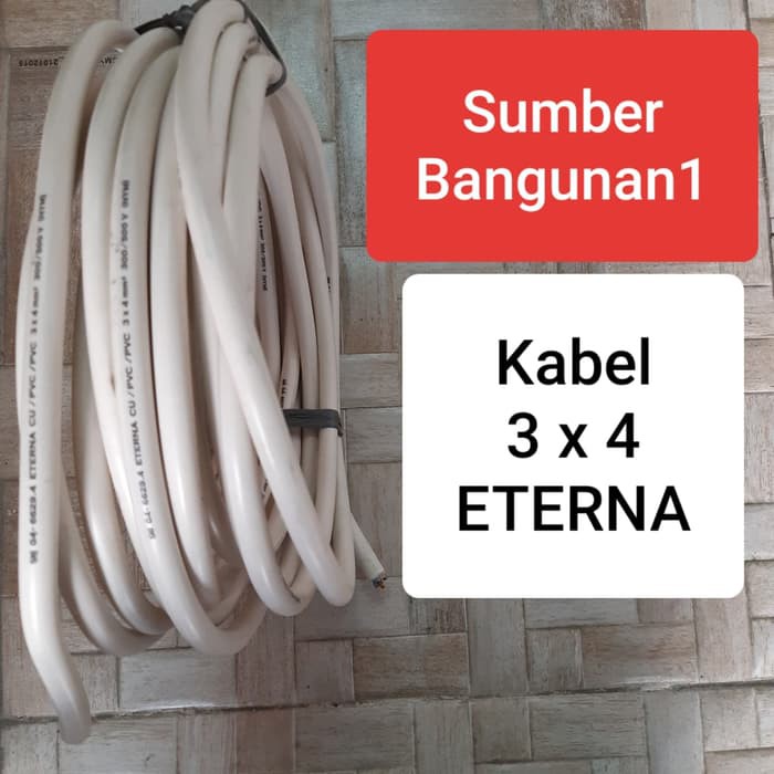 Jual Kabel Listrik 3 x 4 Eterna kawat NYM isi 3 | Shopee Indonesia