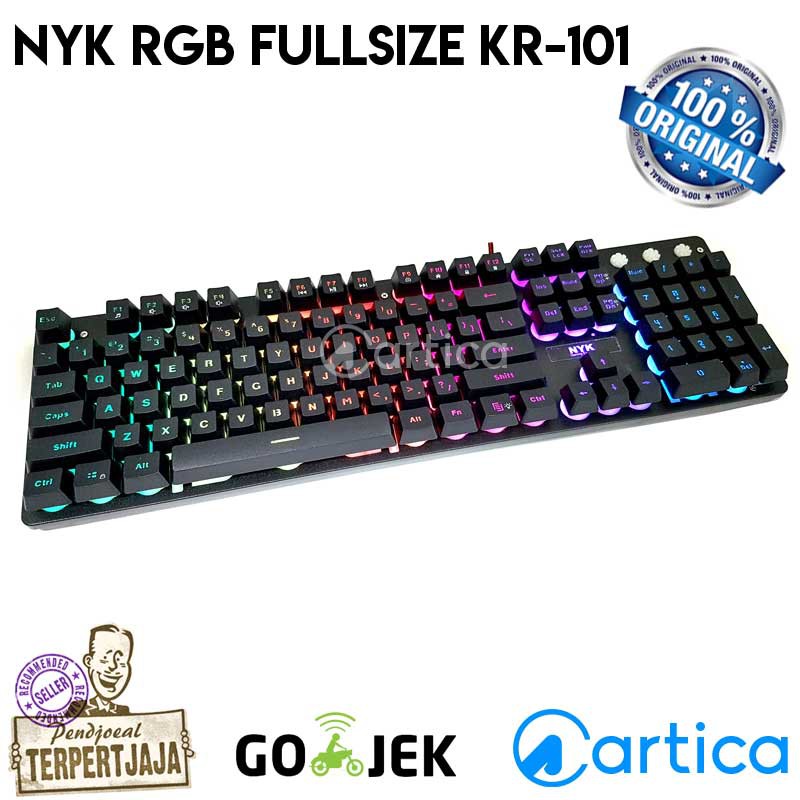 Jual NYK KR-101 RGB Fullsize Gaming Keyboard | Shopee Indonesia