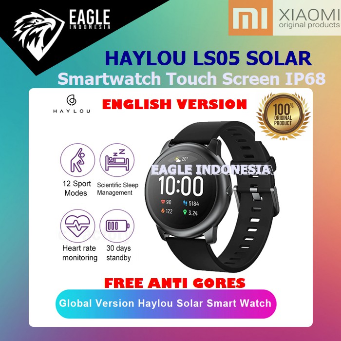 Jual [ORIGINAL] HAYLOU LS05 Solar Smartwatch Touch Screen IP68- ENGLISH ...