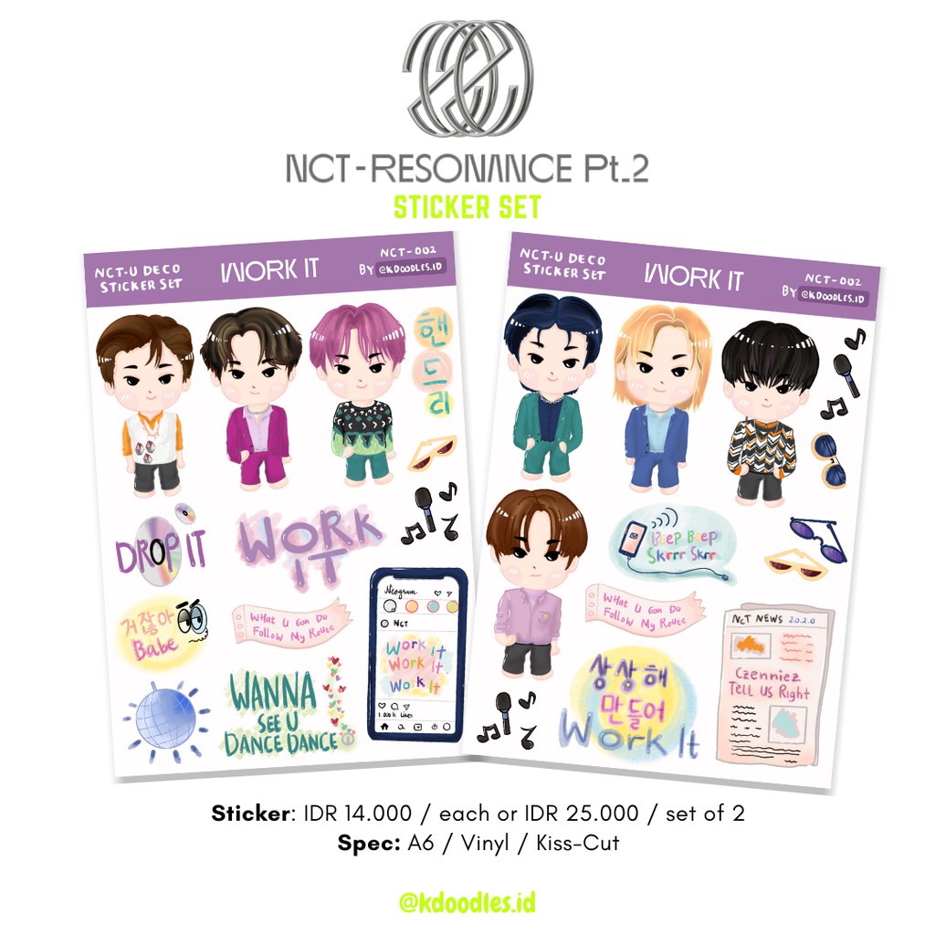 Jual NCT U - Work It Sticker Set (Stiker) | Shopee Indonesia