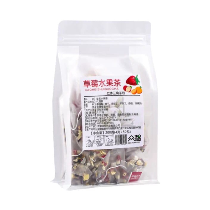 Jual Cao Mei Shui Guo Cha Strawberry Fruit Tea Teh Buah-buahan Teh ...