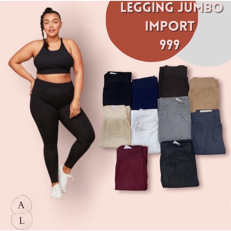 Jual LEGGING SUPER JUMBO HW 100% IMPORT FIT TO 120KG (XXXXXL) | Shopee Indonesia