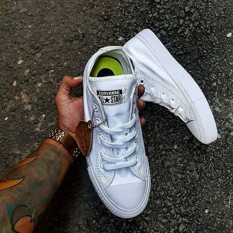 Jual SEPATU CONVERSE ALL START LOW CT FULL WHITE GRADEORI PREMIUM ...
