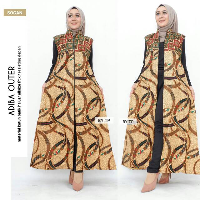 Jual Adiba long outer batik | Shopee Indonesia