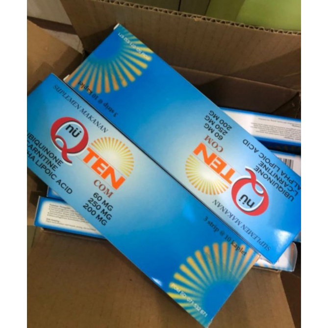 Jual nu q ten com suplemen antioksidan 1 box 30 tablet | Shopee Indonesia
