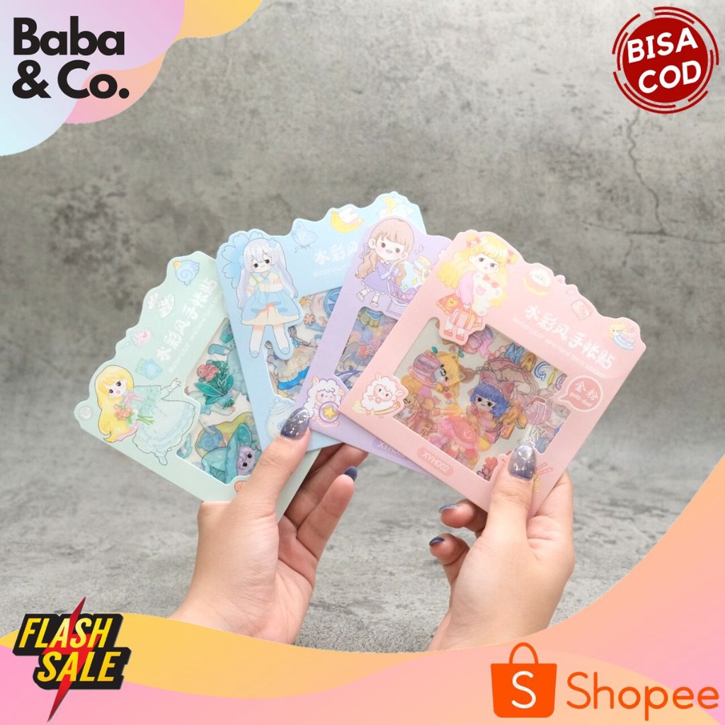 Jual PAKET STIKER CUTE GIRL ANIME ISI 3 LEMBAR XYH-30 STIKER BLUDRU ...