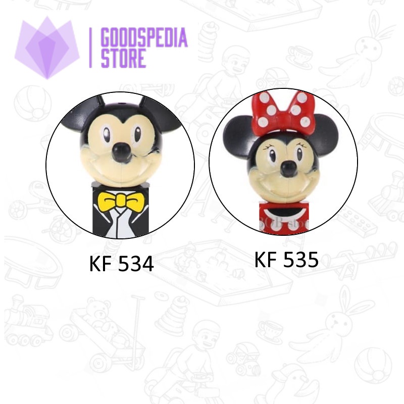 Jual Figure mini poseable Miki dan Mini Mouse (SKU 534 535) Mainan ...