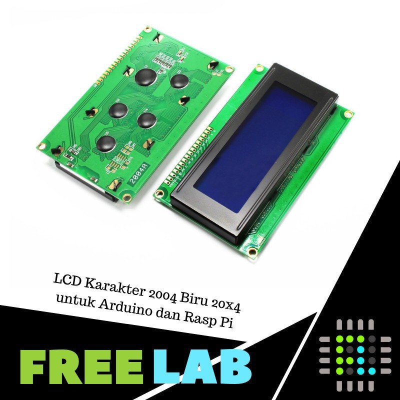 Jual LCD Karakter 2004 Biru 20x4 untuk Arduino dan Rasp Pi LCD Blue | Shopee Indonesia
