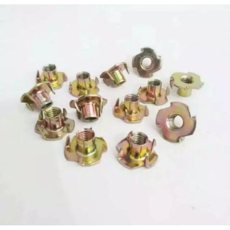 Jual Mur tanam T nut 4x8mm , 6x8mm kayu | Shopee Indonesia