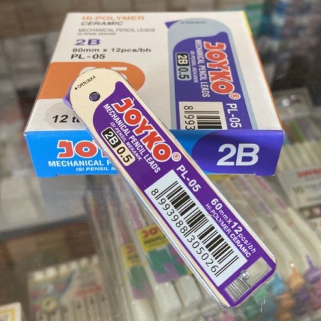 Jual ( 1 tube ) Isi Pencil Mekanik 2B ketebalan 0,5 mm / Refill Pencil Lead PL-05 PL05 0.5mm ...