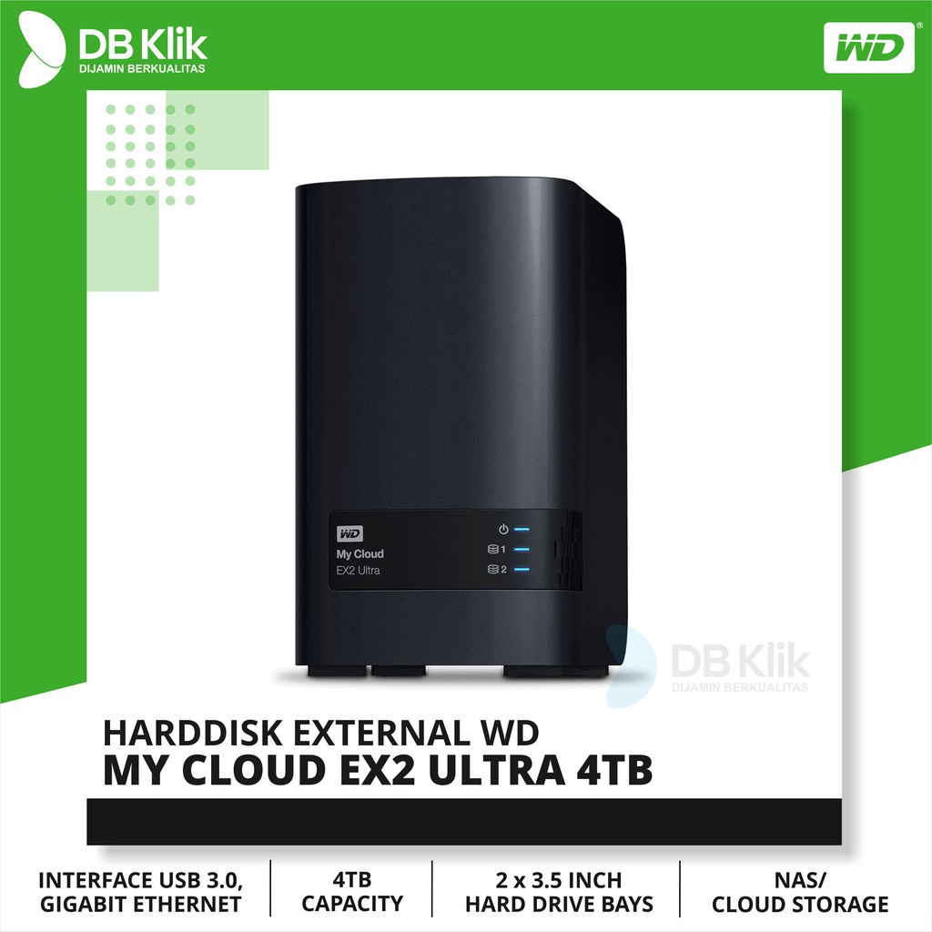 Jual Harddisk External WD MY CLOUD EX2 Ultra 4TB 3.5 Inch | Shopee ...