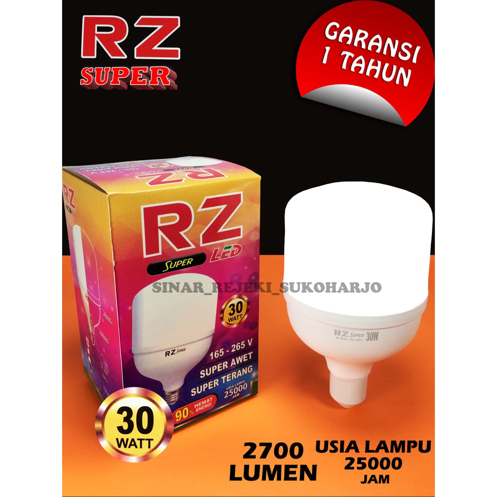 Jual RZ Super Lampu LED Kapsul JUMBO 30W 30Watt Bohlam Capsule Putih 30 Watt | Shopee Indonesia