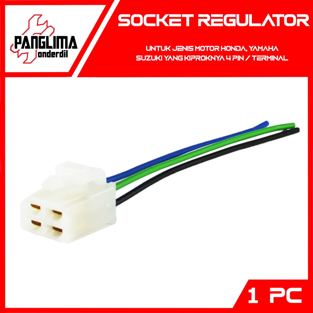Jual Socket Regulator 4 Pin Honda Astrea Grand/Prima/Star/Supra-X-125 ...
