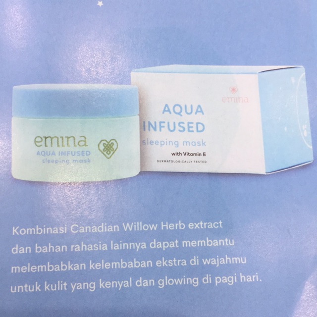 Jual Emina AQUA INFUSED sleeping mask | Shopee Indonesia