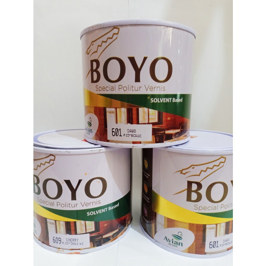 Jual Vernis Boyo 500 ml , Cat Politur Avian, Pelitur Warna | Shopee ...